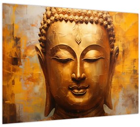 Skleněný obraz - Buddha, olejomalba (70x50 cm)