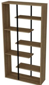 Knihovna Presto Black and Walnut