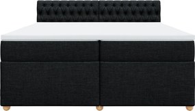 Box spring postel s matrací černá 200x200 cm textil 3289096
