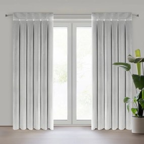 ZATEMŇOVACÍ ZÁVĚS NA POUTKÁCH ALITA 85X250 CM STŘÍBRNÁ