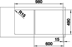 Granitový dřez Blanco AXIA III XL 6 S InFino šedá skála + skleněná krájecí deska a excentr 523511