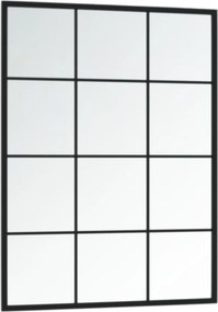 Nástěnná zrcadla 2 ks černá 80 x 60 cm kov 3189032