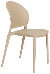 OnaDnes -20% White Label Béžová plastová zahradní židle WLL SJOERD