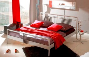 Nábytek ATIKA s.r.o. Kovová postel TEK 1 Povrchová úprava: základní (bílá, černá, stříbrná 9006), Rozměr: 80x200 cm