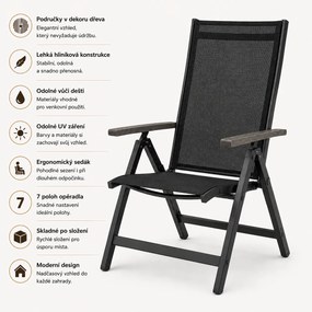 Doppler EXPERT WOOD Plus polohovací zahradní křeslo