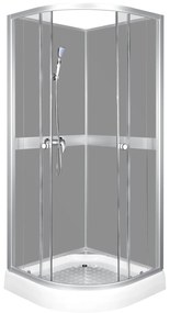 Aplomo Classic grey sprchový box s baterií Rozměr koutu: 90x90cm