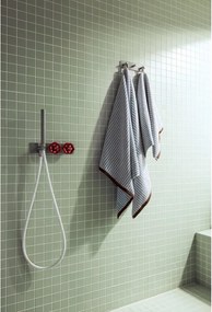 Hnědý/krémový froté bavlněný ručník 50x80 cm Gobo – noo.ma