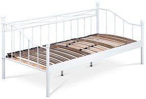 Postel jednolůžková BED-1905 BK, 90x200 cm, kovová konstrukce, černý matný lak