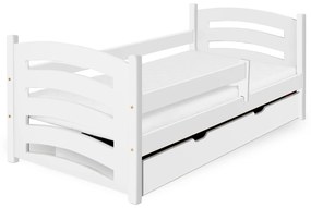Dětská postel Mela 80 x 160 cm, bílá Rošt: Bez roštu, Matrace: Matrace COMFY HR 10 cm