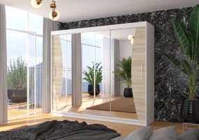ADRK Furniture Skříň s posuvnými dveřmi a zrcadlem DIEGO 250 ADRK-SW-DIE-WS-250