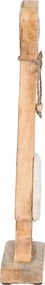 Dřevěná dekorace socha králíčka na podstavci - 18*6*40 cm