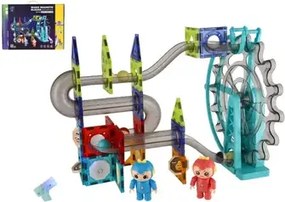 TEDDIES Kuličková dráha magnetická / 80 dílků / 16 svítících kuliček /