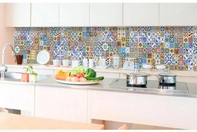DIMEX | Fototapeta do kuchyně Portugalské kachličky KI-350-097 | 350 x 60 cm | vícebarevná