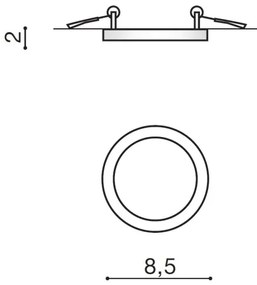 Azzardo AZ2835 - LED Koupelnové podhledové svítidlo SLIM 1xLED/6W/230V IP44