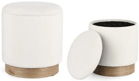 BIZZOTTO Set 2 pufů ZOYA bílé 0721605