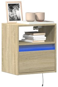 Nástěnná TV skříňka s LED osvětlením dub sonoma 41 x 31 x 45 cm