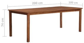 vidaXL Marketos Zahradní stůl 200 x 100 x 74 cm masivní akáciové dřevo