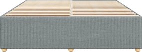 Rám postele bez matrace světle šedý 200 x 200 cm textil 3284963
