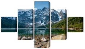 Vícedílný obraz Morskie Oko V Tatrách 3D Nedostatek Nedostatek Plátno Canvas 250x150