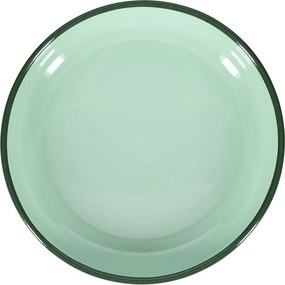 Zelený hluboký talíř z kameniny ø 21 cm Duo – ONA