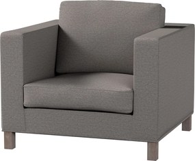 Potah na křesko IKEA Karlanda, krátký barva šedá látka pletený vzor
