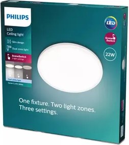 Philips Ozziet CL570 22W bílá / LED stropní svítidlo / 2500lm / 4000K
