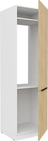 CREMONA bc | vysoká skříňka 60 LO-210 2F na vestavnou lednici | 60 cm | bílá/cremona