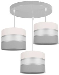 Závěsné svítidlo Elegance, 3x textilní stínítko (mix 5 barev - kombinace 2 barev), (výběr ze 3 barev konstrukce), o