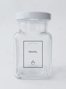 Samolepka na kořenky FENYKL průhledná 3 × 4 cm základní písmo