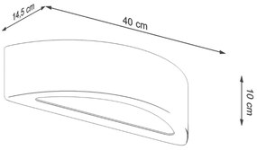 ATENA Nástěnné světlo, beton SL.0994 - Sollux