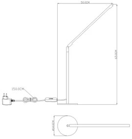 GLOBO 58153 - Stolní LED lampa ORION LED 48xLED/0,062W