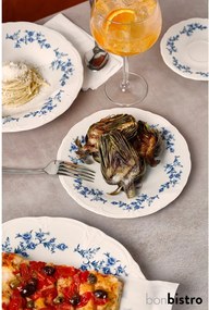 Bílý/modrý porcelánový talíř ø 21 cm Retro – BonBistro