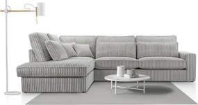 Rohová sedací souprava LINCOLN LUX, levá, šedá (Tilia 86)
