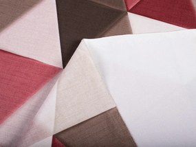 Biante Sametový běhoun na stůl Tamara TMR-021 Vínovo-hnědo-béžové trojúhelníky 20x180 cm