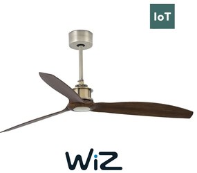 FARO JUST FAN 33398W 50,4“ antická mosaz/vlašský ořech Reverzní stropní ventilátor WiZ