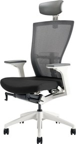 Office Pro Kancelářské křeslo na kolečkách MERENS WHITE SP – s područkami a opěrkou hlavy Černá BI 201