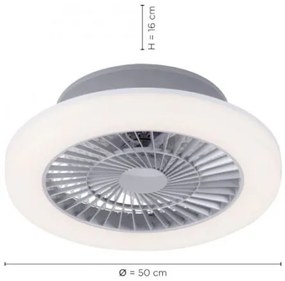 Leuchten Direkt 14645-55 - LED Svítidlo s ventilátorem LEONARD LED/27W/230V