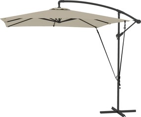 Zahradní slunečník Outsunny Eccentric 246x246 cm s křížovou základnou a ochranným obalem, nastavitelné kličkové mechanismy a UV ochrana 50+ | Aosom