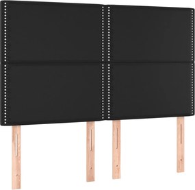 Box spring postel s matrací černá 140 x 190 cm umělá kůže 3137599