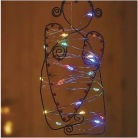 Vánoční osvětlení EMOS D3AM04 ZY1951 20LED nano řetěz stříbrný 1,9m 2xAA multicolor s časovačem