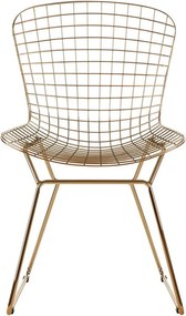 Kovová jídelní židle ve zlaté barvě District – Premier Housewares