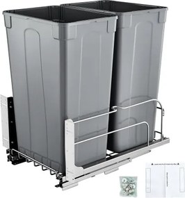 Výsuvný odpadkový koš VEVOR, 47,318 l × 2