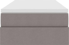 Postel s úložným prostorem a matrací Taupe 100 x 200 cm 3370209