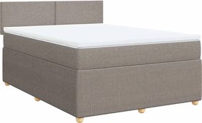 Box spring postel s matrací taupe 140x200 cm textil 3289776