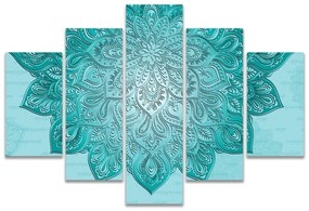 Malvis ® Obraz Mandala čistá duše Velikost: pětidílné schody - 100x50 cm