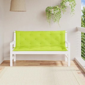 Podušky na zahradní lavici 2 ks jasně zelené 150x50x7 cm - Default Title