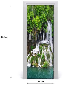 Fototapeta na dveře vodopád v lese 75x205 cm