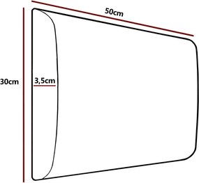 Eka Čalouněný panel Trinity 50 x 30 cm - Světlá modrá 2322
