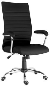 Kancelářská židle SOFT II – ekokůže, černá, nosnost 130 kg