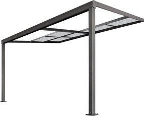 Hliníková pergola BestBerg PZ-12A / 12 m² / antracit/šedá
